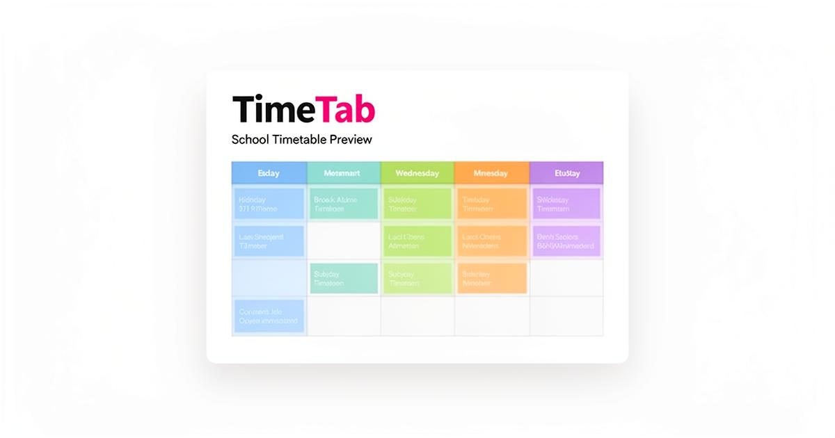 TimeTab — AI School Timetable Builder